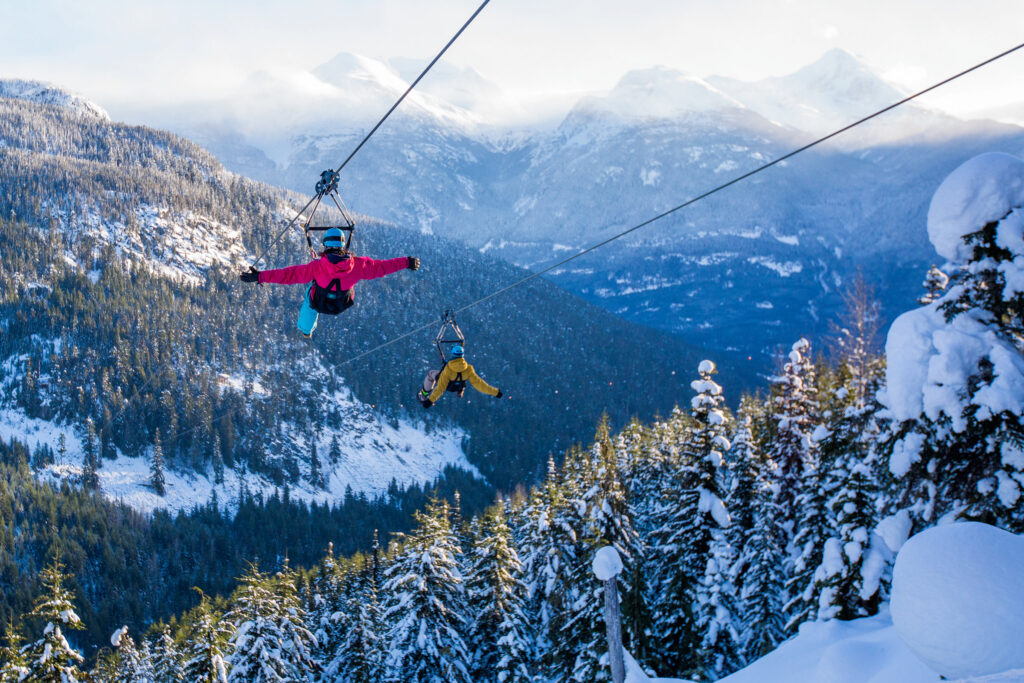 Winter Ziplining in Whistler, BC | Crystal Lodge